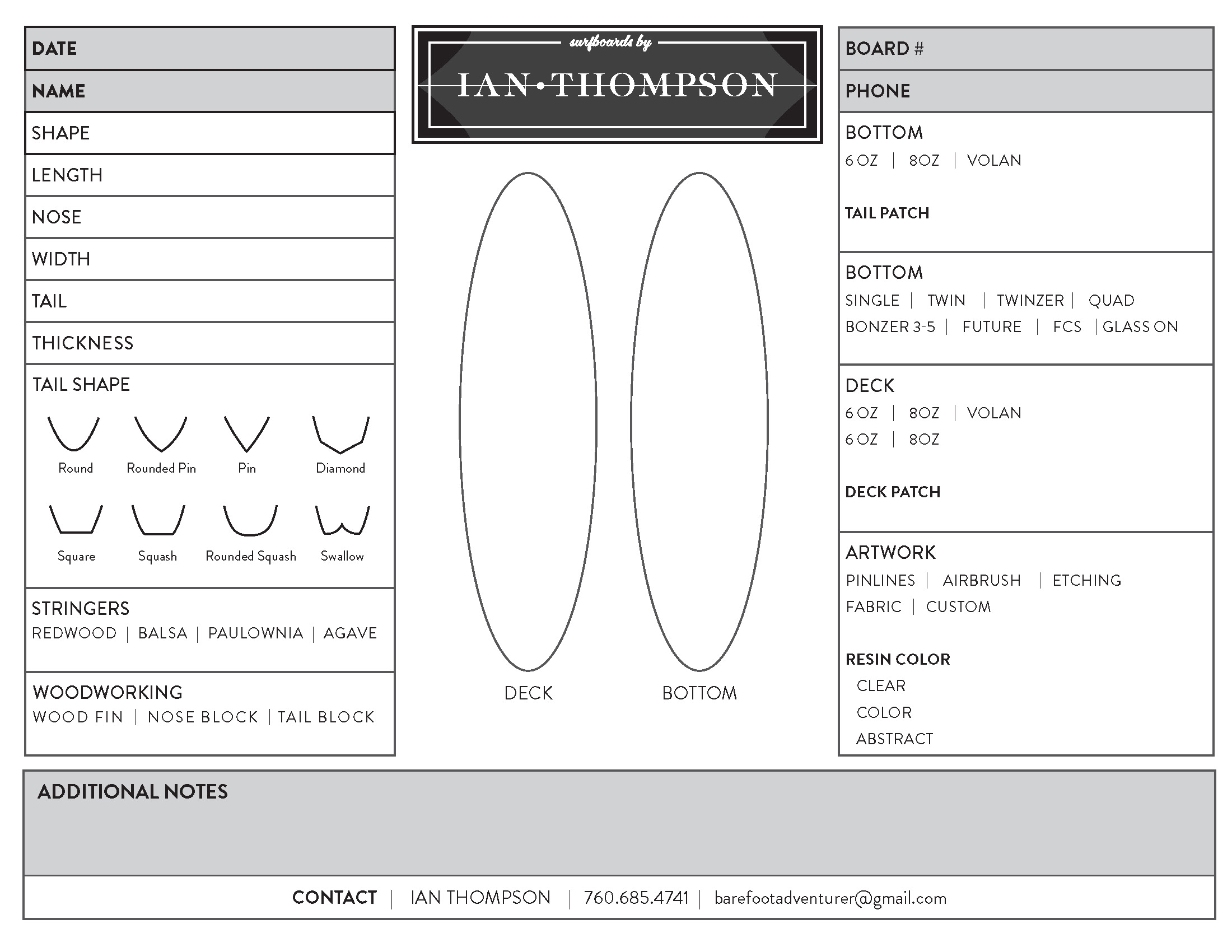 Order – Surfboards by Ian Thompson